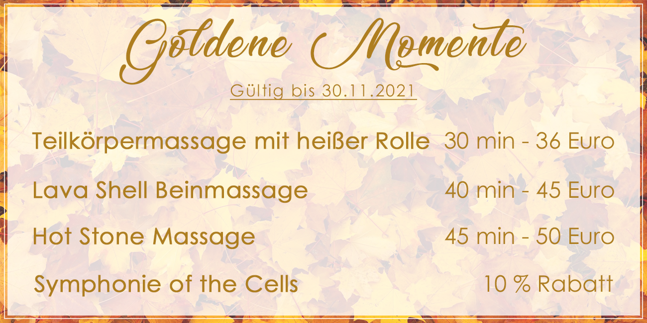 Herbst Angebote 2021 - Therapiezentrum | Ina Koshin